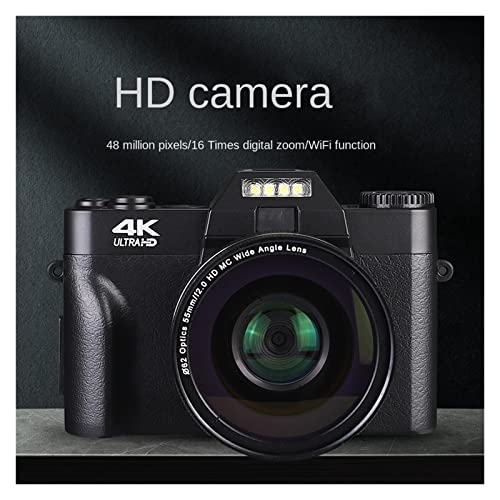 Camera 4K High-Definition Digital Camera Micro Single Retro with WiFi Student Digital Video Camera Vlog with External Lens Digital Camera (Color : Standard)