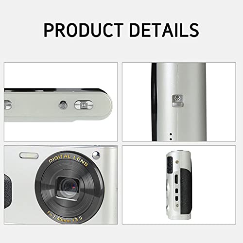 Digital Camera 18MP 2.7 Inch LCD Screen 8X Digital Zoom FHD 1080P Digital Camera Small Camera for Teens Students Boys Girls Seniors