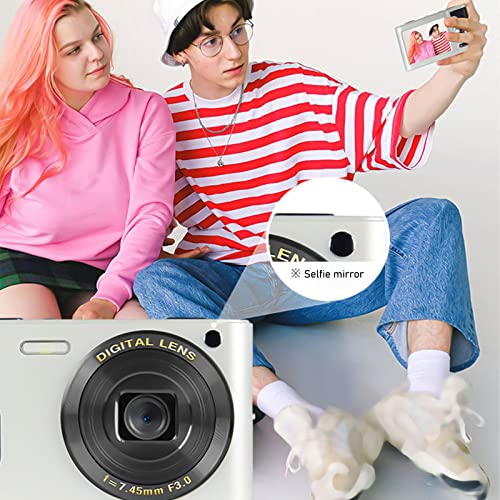 Digital Camera 18MP 2.7 Inch LCD Screen 8X Digital Zoom FHD 1080P Digital Camera Small Camera for Teens Students Boys Girls Seniors