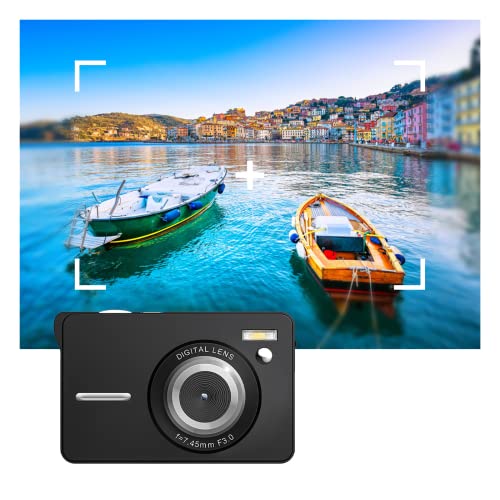 Kadlawus 4k Digital Camera - Up to 56 MP (Interpolation) Digital Camera 20x Digital Zoom 2.7 Inch TFT-LCD Digital Anti—Shake Mini Portable Camera Built-in Flash and Face Distinguish