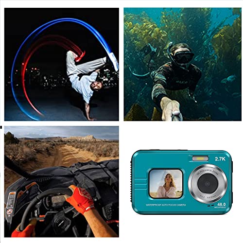 Digital Cameras for Photography Compact Waterproof Action Camera with 2.7K Ultra HD Video, 48MP Frame Grabs, Image Sensor, Live Streaming, Stabilization，Digital Camera Full HD Video Camera (Color : C