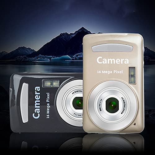 ZHONGHE Digital Camera,Portable Cameras 16 Million HD Pixel Compact Home Digital Camera for Kids Seniors Golden