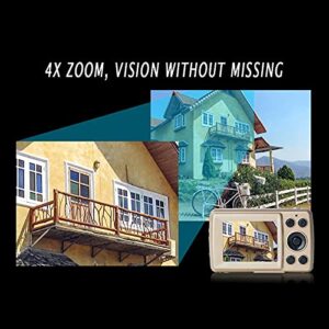 ZHONGHE Digital Camera,Portable Cameras 16 Million HD Pixel Compact Home Digital Camera for Kids Seniors Golden