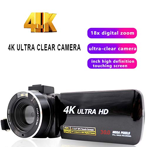 4K Anti Shake Digital Camera,18X Zoom Vlogging Camera,HD 3in IPS Touching Display Screen,for Photography Beginners Bundle