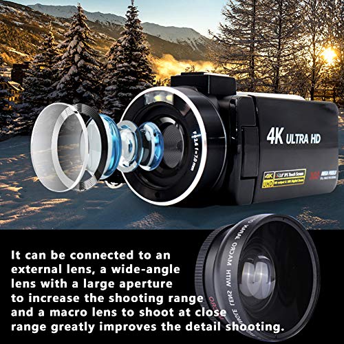 4K Anti Shake Digital Camera,18X Zoom Vlogging Camera,HD 3in IPS Touching Display Screen,for Photography Beginners Bundle