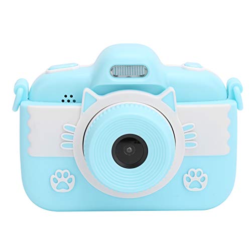 Mini Full HD Children Digital Camera, 2.8in Touch Display Screen Simple Buttons Video Camera, Digital Camera Toy Gifts for Children(Blue)