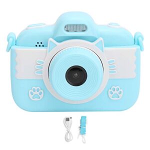 Mini Full HD Children Digital Camera, 2.8in Touch Display Screen Simple Buttons Video Camera, Digital Camera Toy Gifts for Children(Blue)