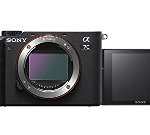 Sony Alpha a7C Full-Frame Compact Mirrorless Camera (Black) Bundle with FE 24mm f/1.4 GM Lens (6 Items)