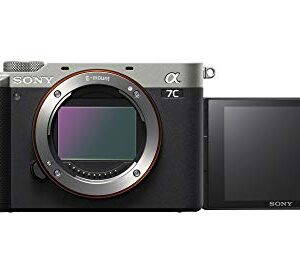 Sony Alpha a7C Full-Frame Compact Mirrorless Camera (Silver) Bundle with FE 24mm f/1.4 GM Lens (6 Items)