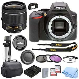 nikon intl d3500 dslr camera bundle with 18-55mm vr lens – built-in wi-fi-24.2 mp cmos sensor -expeed 4 image processor and full hd videos – 32gb memory(17pcs) (renewed)