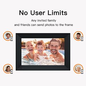 Digital Picture Frame Funcare 10.1 Inch WiFi Digital Photo Frame with IPS HD Touchscreen, Auto-Rotate,Auto Dim, Easy to Share Photos and Videos Instantly from Anywhere via APP