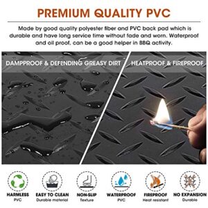 Asatte Gas Grill Mat Floor Protection for Backyard, Outdoor, Deck & Patio, Black (120 * 75cm)