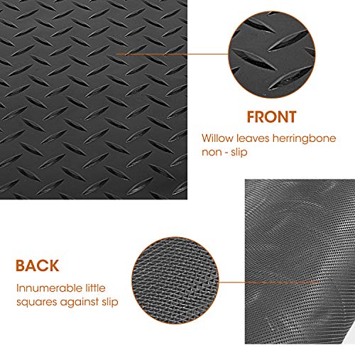 Asatte Gas Grill Mat Floor Protection for Backyard, Outdoor, Deck & Patio, Black (120 * 75cm)