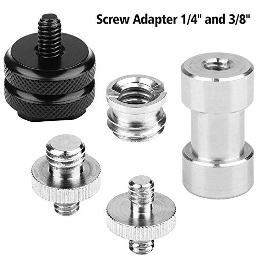 Camera Mount Screw,ChromLives 1/4 to 3/8 Tripod Screw Adapter,1/4 to 1/4 Screw,3/8-20 Converter Thread Screw Adapter,Camera Hot Shoe Mount Adapter to 1/4 for Camera Monopod,Ballhead Flash Light,22Pack