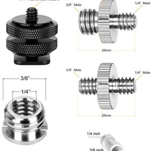 Camera Mount Screw,ChromLives 1/4 to 3/8 Tripod Screw Adapter,1/4 to 1/4 Screw,3/8-20 Converter Thread Screw Adapter,Camera Hot Shoe Mount Adapter to 1/4 for Camera Monopod,Ballhead Flash Light,22Pack