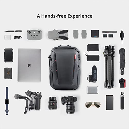 PGYTECH OneMo Lite Camera Backpack 22L for DJI, Sony, Canon, Nikon, OSMO Action/Pocket, DSLR/SLR Mirrorless, Drone, Camera Tripod Photographer Bag Gift