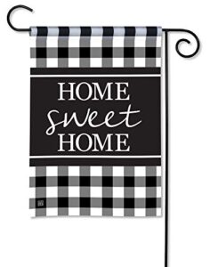 breezeart – black & white check decorative garden flag 12×18 inch – premium quality solarsilk – made in the usa by studio-m