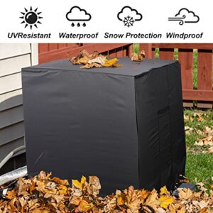 Little World Air Conditioner Cover for Outside Unit, Universal Veranda Winter AC Cover American Standard Furniture Central Outdoor Vent Full Cover 24x24x30 Inch, Square