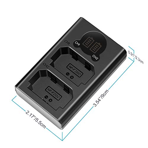 NEEWER NP-FZ100 2280mAh Replacement Battery and Charger with LCD Screen, 2 Packs, Compatible with Sony ZV-E1, FX3, FX30, A1, A9 II, A7R III, A7R IV, A7R V, A7S III, A7 III, A7 IV, A6600, A7C Cameras