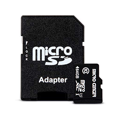 Micro Center 64GB Class 10 MicroSDXC Flash Memory Card with Adapter for Mobile Device Storage Phone, Tablet, Drone & Full HD Video Recording - 80MB/s UHS-I, C10, U1 (1 Pack)