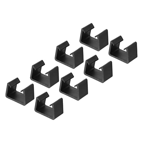 PATIKIL Patio Furniture Clips, 16 Pack 43mm Dia Sofa Rattan Furniture Clamps Wicker Fixed Connection Chair Fasteners for Outdoor Garden, Black