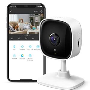 TP-Link Tapo 1080P Indoor Security Camera for Baby Monitor, Dog Camera w/ Motion Detection, 2-Way Audio Siren, Night Vision, Cloud & SD Card Storage, Works w/ Alexa & Google Home (Tapo C100)