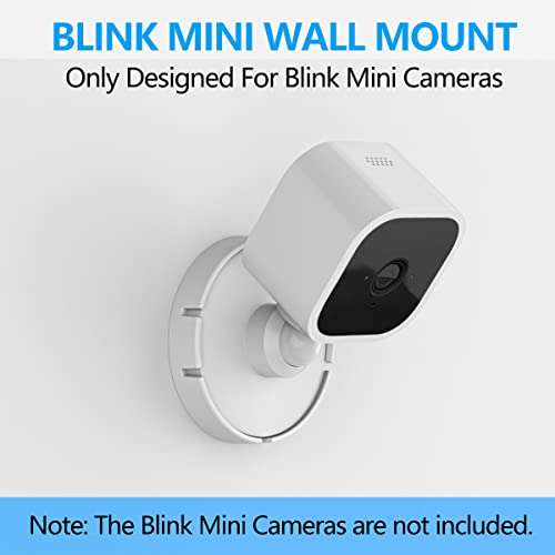 Blink Mini Camera Wall Mount Bracket, 2 Pack with Strong Adhesive Stand Bracket, Only Fit for Blink Mini Indoor Camera, No Drill, No Screws, Easy to Install (Blink Mini is NOT Included)