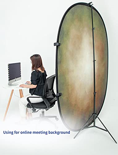 Kate Collapsible Backdrop Pop-up Photo Backdrops Folded Grey Teal for Photography, for Video, for Broadcast, 5x6.5ft