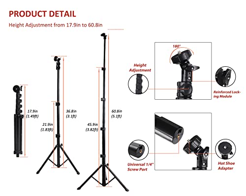 RGB Handheld LED Photography Light Wand ,9-Color Video Light Stick, Tripod Photography Kit, Built-in Rechargeable Battery, 1000 Lumens Adjustable 3200K-5600K