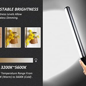 RGB Handheld LED Photography Light Wand ,9-Color Video Light Stick, Tripod Photography Kit, Built-in Rechargeable Battery, 1000 Lumens Adjustable 3200K-5600K