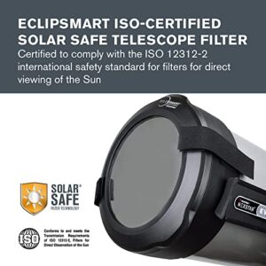 Celestron – EclipSmart Safe Solar Eclipse Telescope Filter – ISO 12312-2 Compliant – Works with 6” Schmidt-Cassegrain Telescopes – Observe Solar Eclipses & Sunspots – Secure Fit – Natural Orange Tint