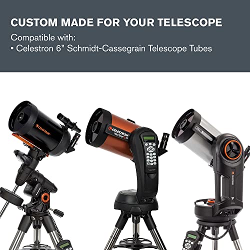 Celestron – EclipSmart Safe Solar Eclipse Telescope Filter – ISO 12312-2 Compliant – Works with 6” Schmidt-Cassegrain Telescopes – Observe Solar Eclipses & Sunspots – Secure Fit – Natural Orange Tint