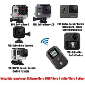 Suptig Waterproof Wireless Remote Control for Gopro Hero 8 Hero 7 Black Hero 6 Black Hero 5 Hero 5session Hero 4 Hero4 Session Hero 3+ Hero 3 Action Camera WiFi Remote