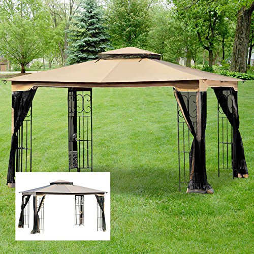 Garden Winds Regency II Gazebo Replacement Canopy Top Cover - RipLock 350