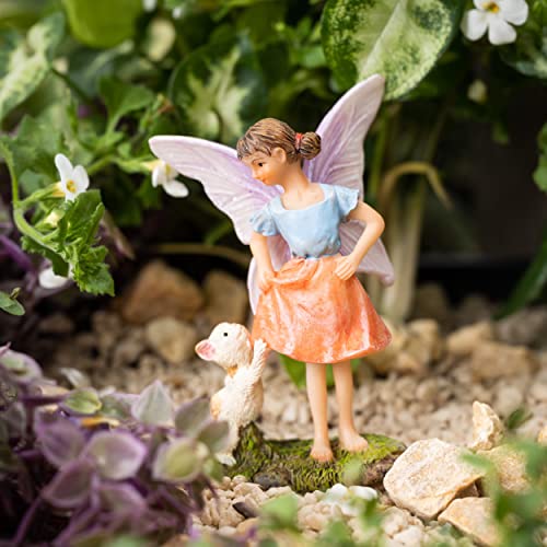 PRETMANNS Fairy Garden Fairies - Fairy Garden Accessories - Fairies for Fairy Garden Outdoor - Garden Fairy Figurine Ava with Cat for Miniature Garden - 1 Item