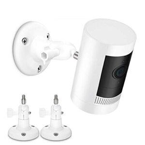 360 degree adjustable mount for stick up cam/indoor cam/battery cam,tiuihu stable outdoor ceiling bracket mounting kit for plug-in hd security camera (2-pack,white)