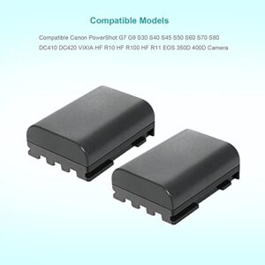 Bonacell 2Pack NB-2L/ NB-2LH Replacement Battery and Charger Compatible with Canon PowerShot S80 S70 S60 S50 S45 S40 S30 G9 G7 DC420 DC410 VIXIA HF EOS 400D 350D Digital Rebel XTi XT