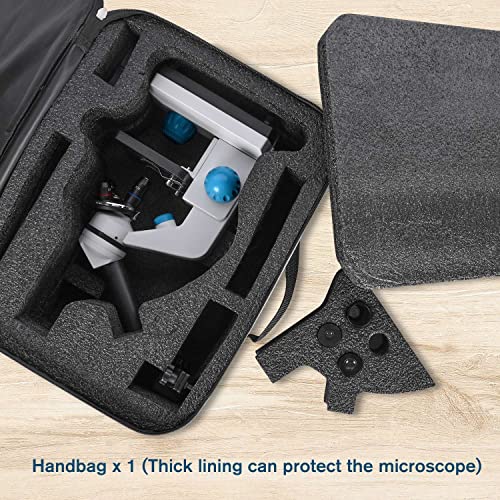 HSL Microscope for Kids,40X-2000X monocular Microscopes for Adults Students Beginner with LAD Set,Dual LED Phone Adapter Powerful Biological Microscopes for School Boys Girls Home Education Laboratory