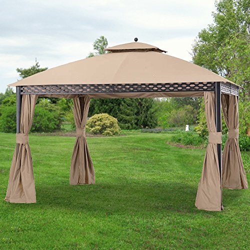 Garden Winds Replacement Canopy for The Pinehurst Dome Gazebo - Riplock 350 - Beige - Will NOT FIT Oakmont Gazebo - Check Model Number and Assembly Instructions Before Buying