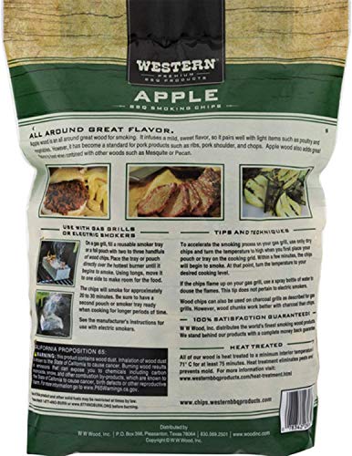 Ultimate Western BBQ Smoking Wood Chips Variety Pack Bundle (3)- Apple, Pecan, and Cherry Flavors