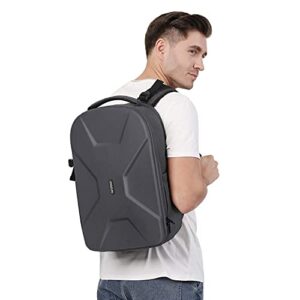 MOSISO Camera Backpack, DSLR/SLR/Mirrorless Photography Camera Bag 15-16 inch Waterproof Hardshell Case with Tripod Holder&Laptop Compartment Compatible with Canon/Nikon/Sony, Gray