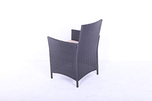 UFI Patio Furniture Set 3 Piece Rattan Wicker Chair Set, Use Outdoor Indoor Backyard Porch Garden Poolside Balcony RTA Furniture,Black …