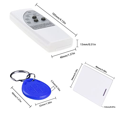 Handheld RFID ID Card Copier, 125kHz EM4305 RFID Proximity ID Card Reader/Writer/Duplicator, 10Pcs Writable 125kHz RFID Key Fob+10Pcs Contactless 125kHz RFID Proximity Smart Card