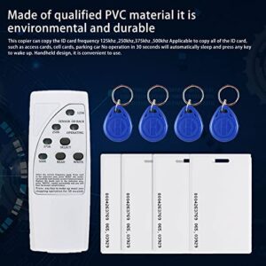 Handheld RFID ID Card Copier, 125kHz EM4305 RFID Proximity ID Card Reader/Writer/Duplicator, 10Pcs Writable 125kHz RFID Key Fob+10Pcs Contactless 125kHz RFID Proximity Smart Card