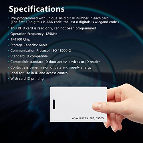 Handheld RFID ID Card Copier, 125kHz EM4305 RFID Proximity ID Card Reader/Writer/Duplicator, 10Pcs Writable 125kHz RFID Key Fob+10Pcs Contactless 125kHz RFID Proximity Smart Card