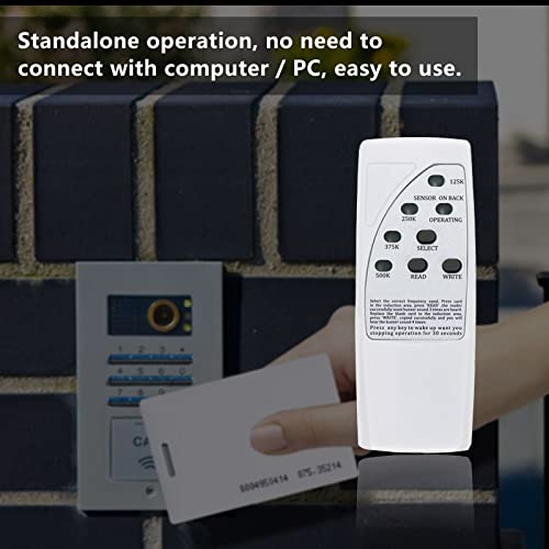 Handheld RFID ID Card Copier, 125kHz EM4305 RFID Proximity ID Card Reader/Writer/Duplicator, 10Pcs Writable 125kHz RFID Key Fob+10Pcs Contactless 125kHz RFID Proximity Smart Card