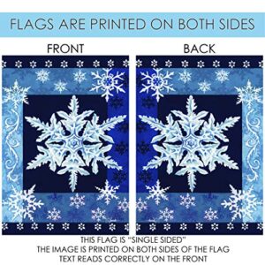 Toland Home Garden 28x40 Inch Double Sided Garden Flag Winter Flag, Cool Snowflakes Winter Garden Flag House Flag For Outdoor Yard Decoration