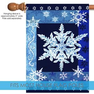 Toland Home Garden 28x40 Inch Double Sided Garden Flag Winter Flag, Cool Snowflakes Winter Garden Flag House Flag For Outdoor Yard Decoration