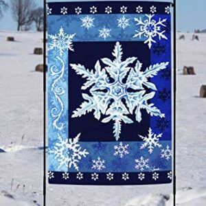 Toland Home Garden 28x40 Inch Double Sided Garden Flag Winter Flag, Cool Snowflakes Winter Garden Flag House Flag For Outdoor Yard Decoration