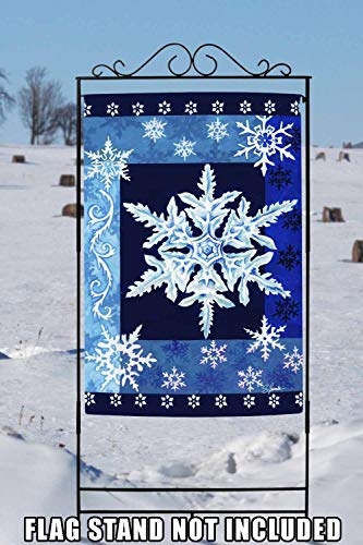 Toland Home Garden 28x40 Inch Double Sided Garden Flag Winter Flag, Cool Snowflakes Winter Garden Flag House Flag For Outdoor Yard Decoration